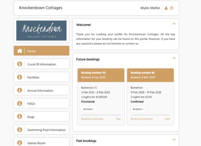 Guest Log In - Knockerdown Cottages